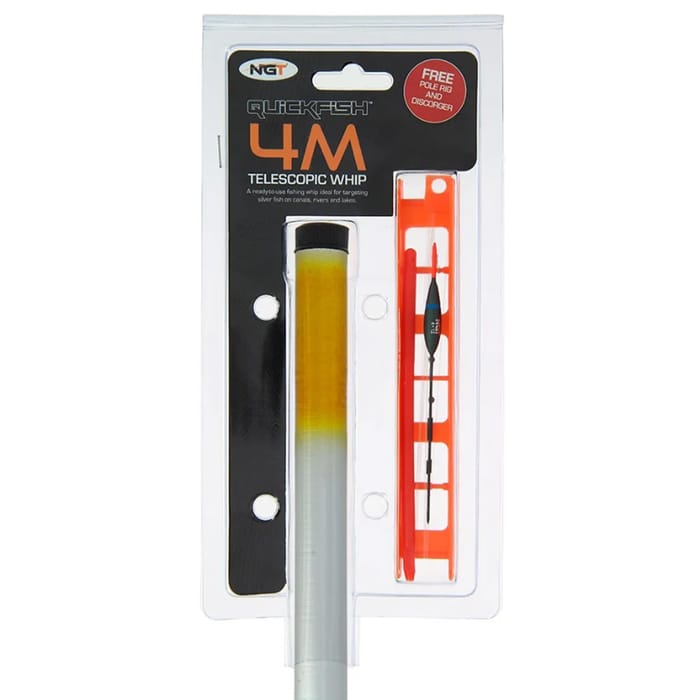 NGT Quickfish Combo - 4m Whip with Rig & Disgorger