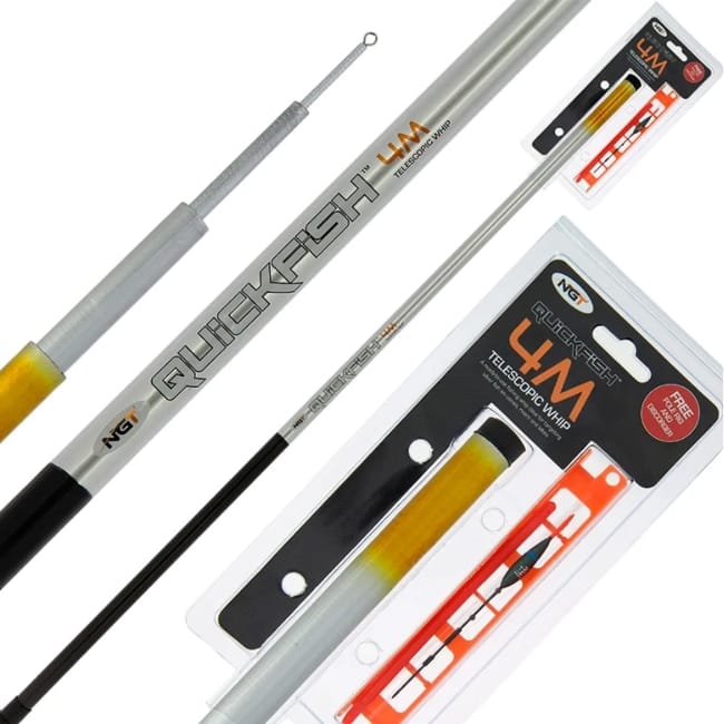 NGT Quickfish Combo - 4m Whip with Rig & Disgorger