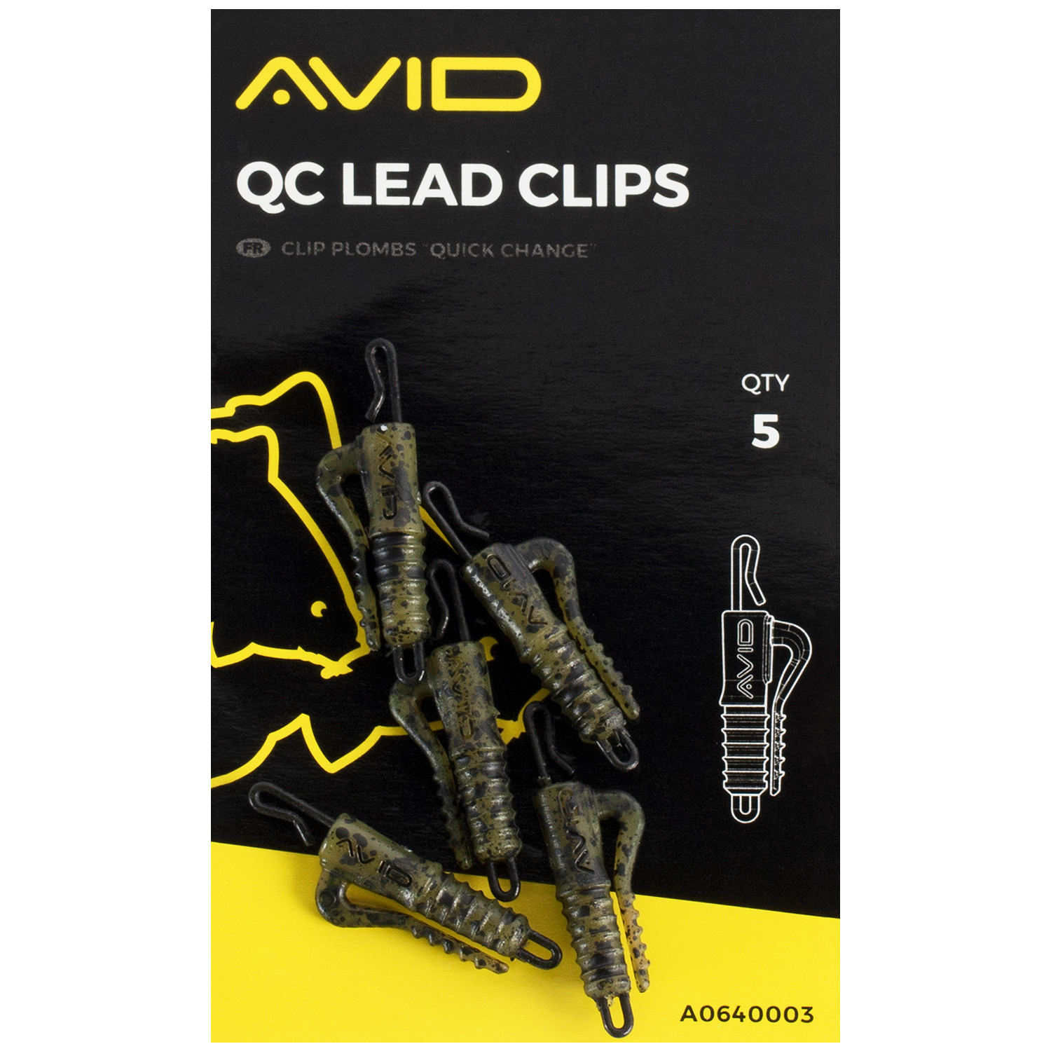 Avid Carp QC Fishing Lead Clips