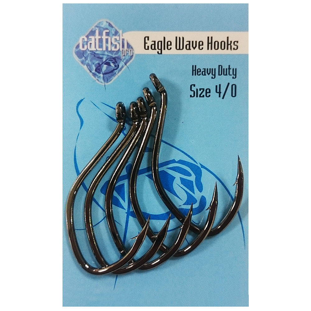 Catfish Pro Eagle Wave Heavy Duty Hooks - Barbed