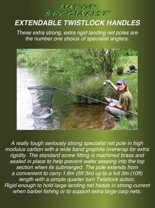 Drennan Super Specialist Extendable Landing Net Handle | Angling Direct