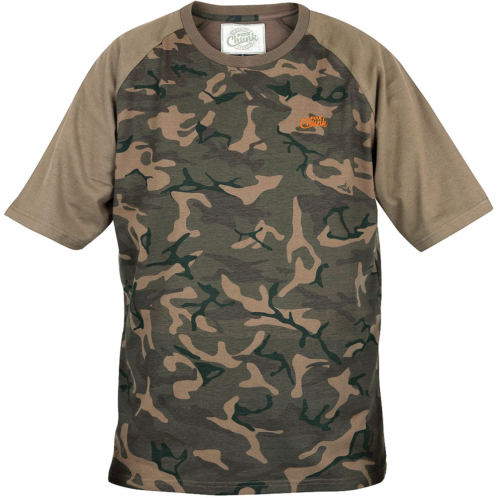 Fox Chunk Camo Khaki T-Shirt | Angling Direct