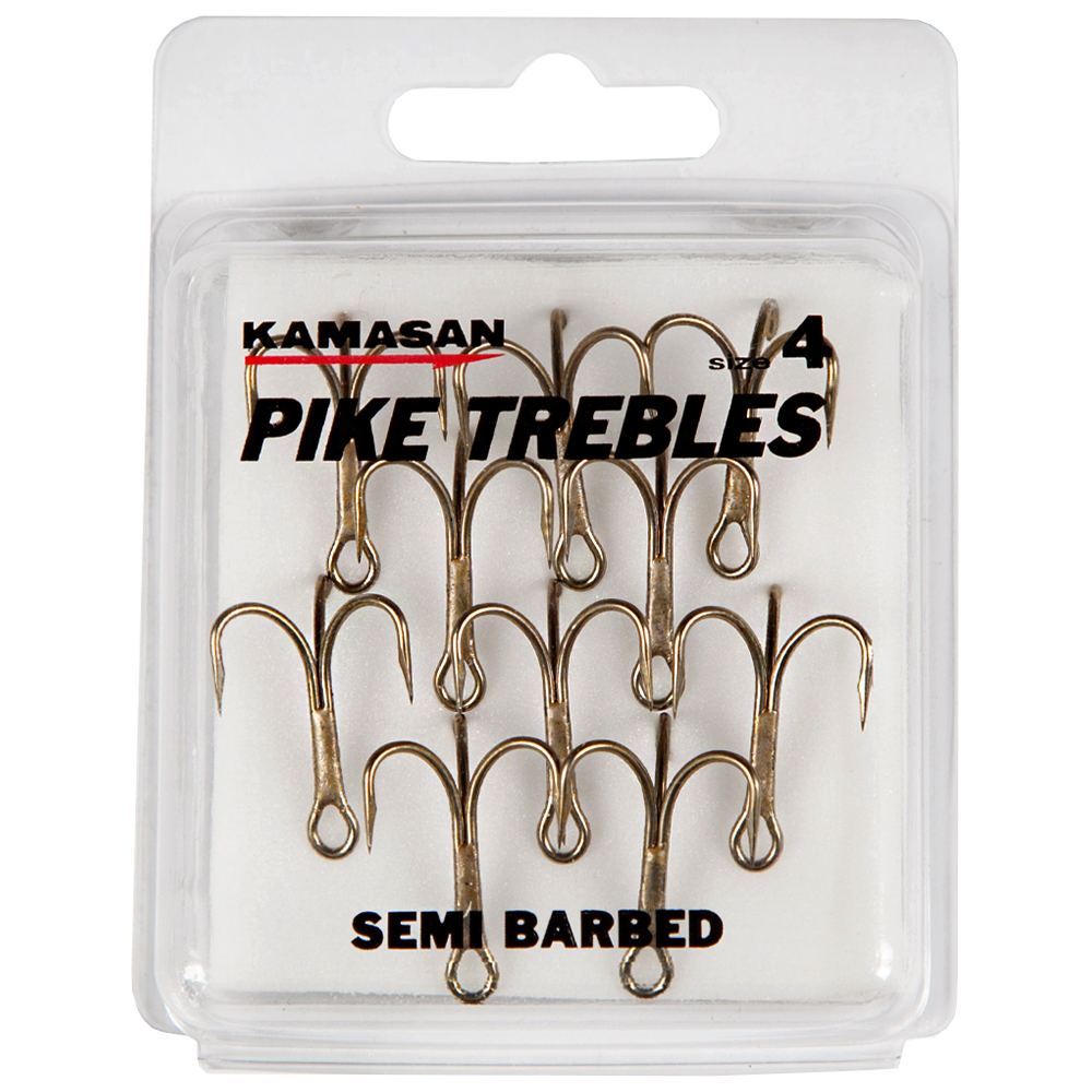 Kamasan Pike Trebles Semi Barbed Hooks