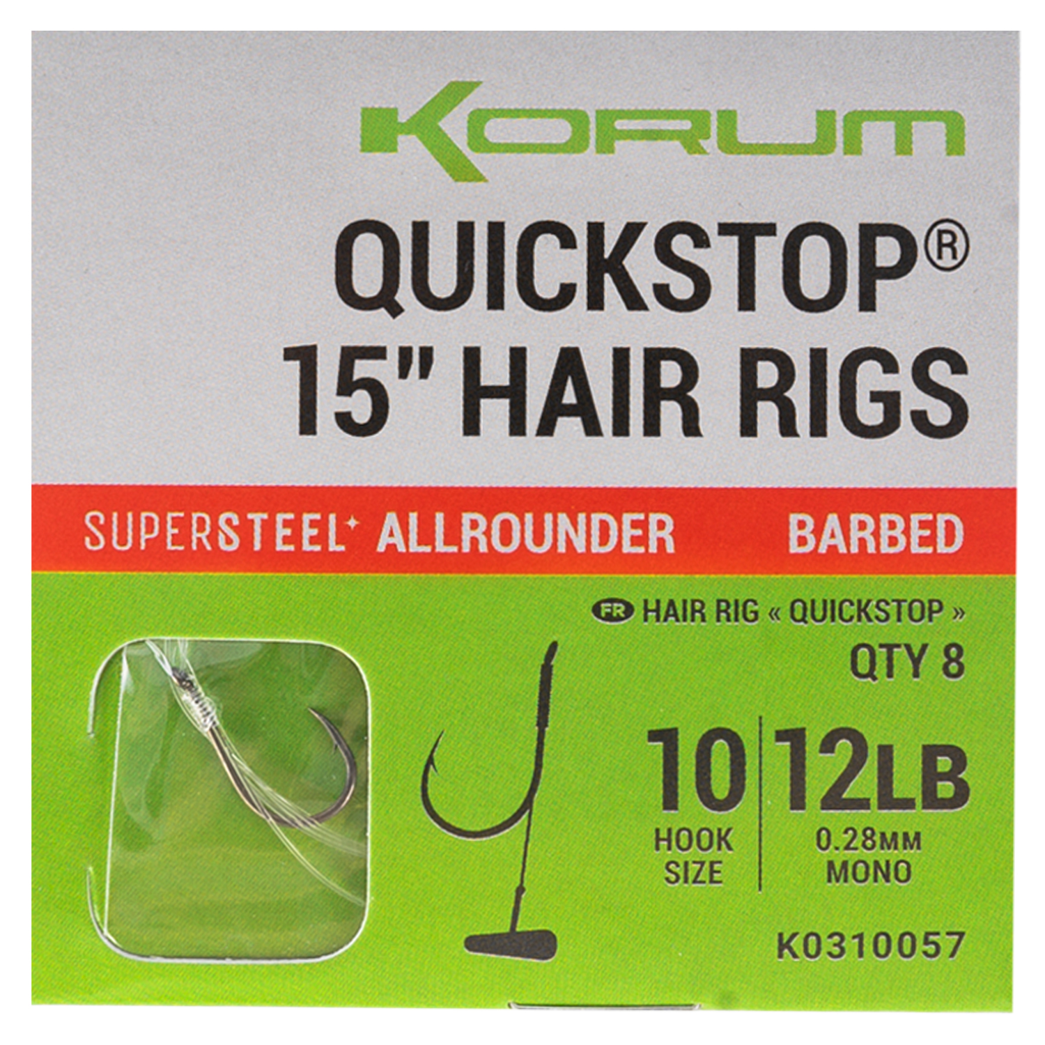 Korum Big Fish 15" Quickstop Hair Rigs