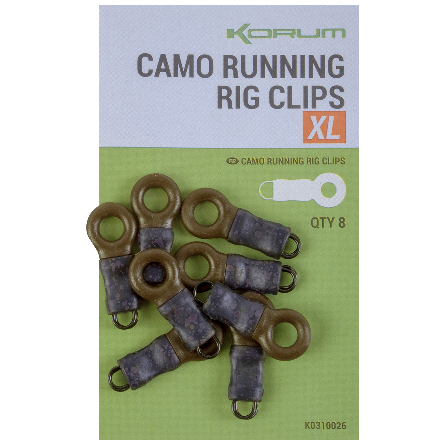 Korum Camo Running Rig Clips XL