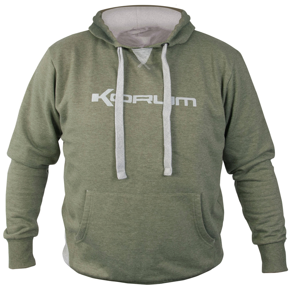 Korum Heather Green Marl Hoodie