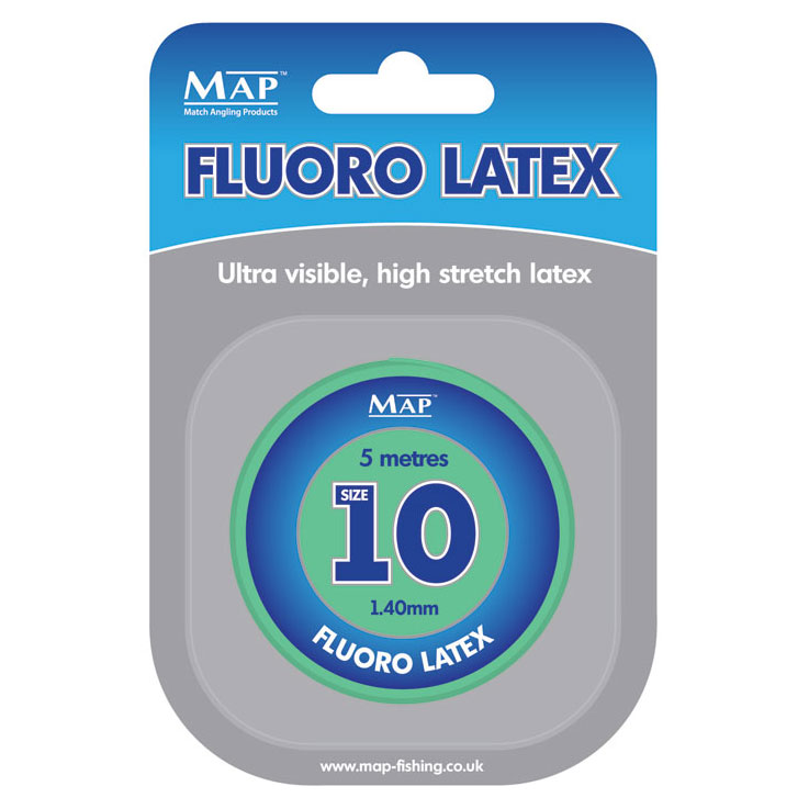 MAP Coloured Fluoro Latex Pole Elastic | Angling Direct