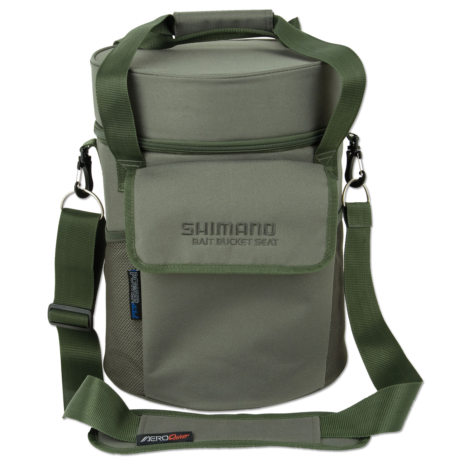 Shimano Olive Bait Bucket Seat | Angling Direct