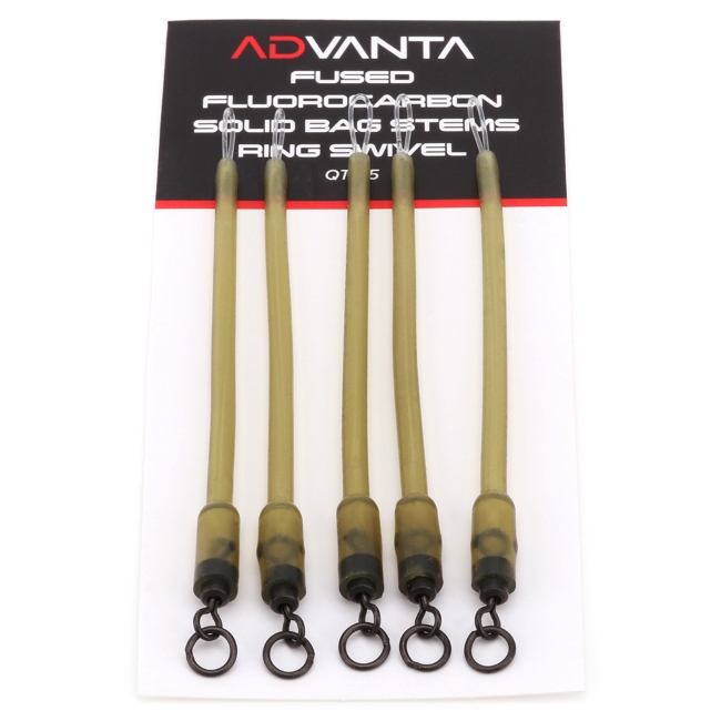 Advanta Fused Fluorocarbon Solid Bag Stems - Ring Swivel - Pack of 5