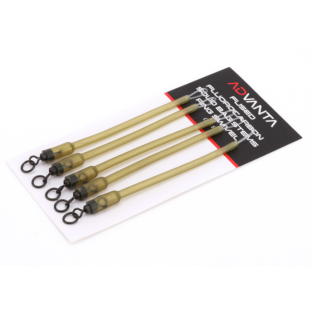 Advanta Fused Fluorocarbon Solid Bag Stems - Ring Swivel - Pack of 5