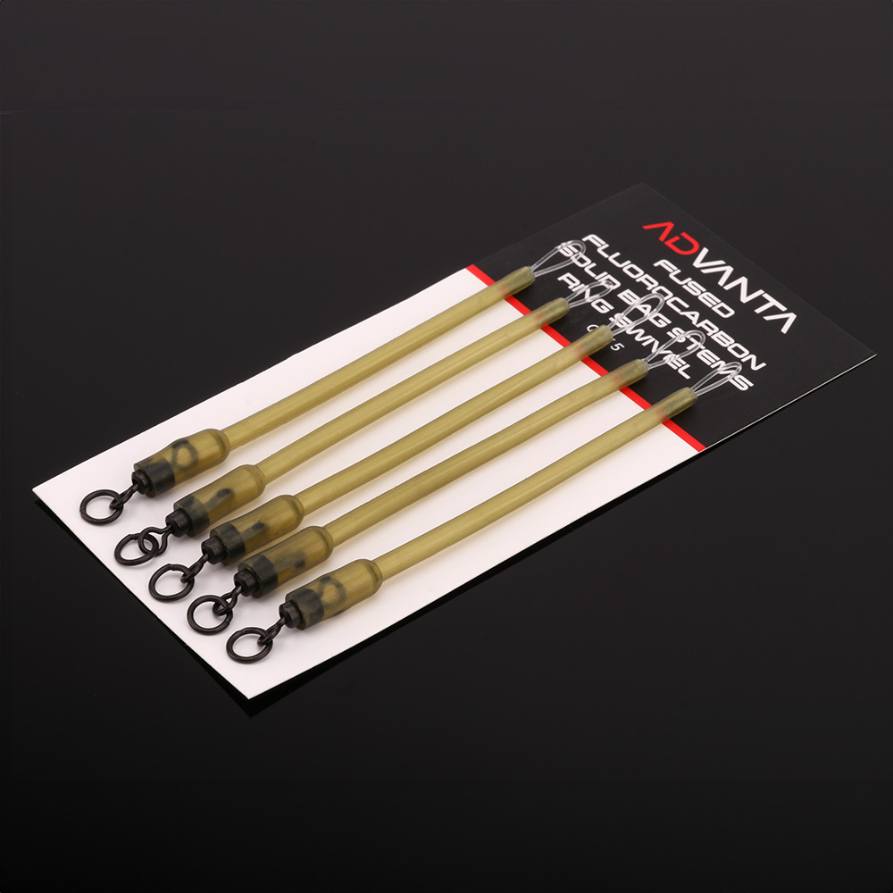 Advanta Fused Fluorocarbon Solid Bag Stems - Ring Swivel - Pack of 5