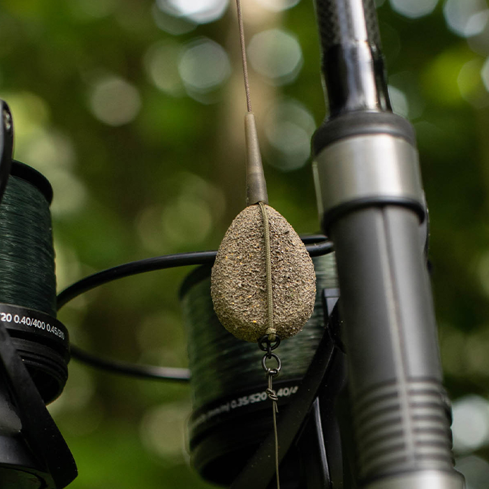 Advanta Inline Flat Pear Carp Fishing Lead - Pack of 10