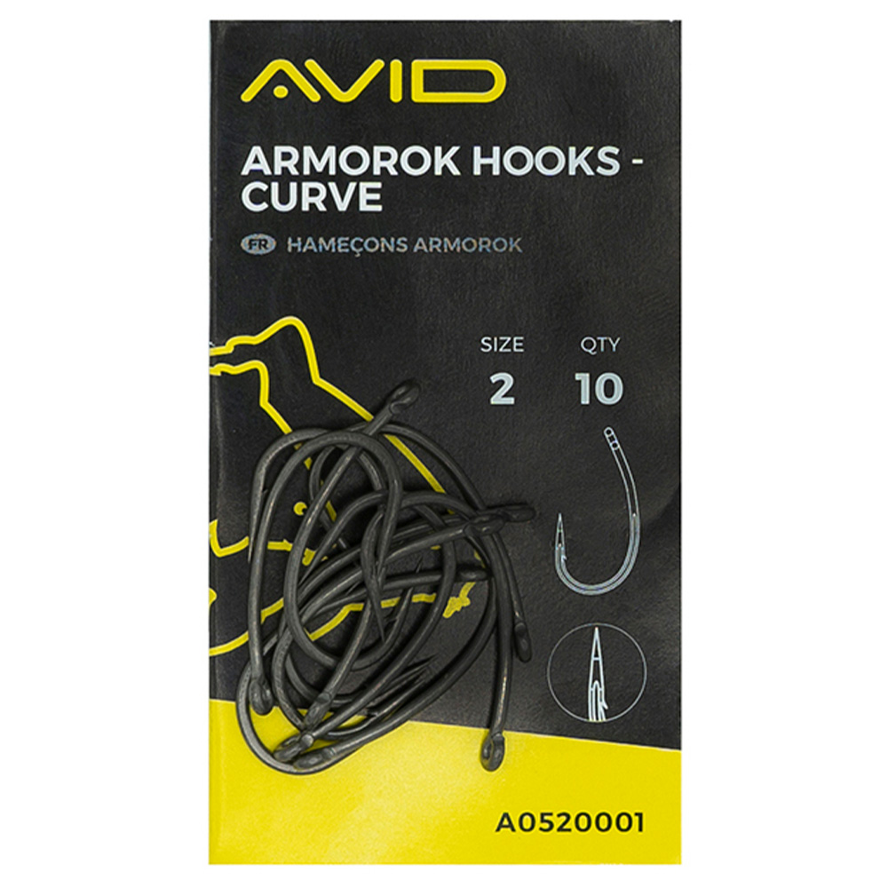 Avid Carp Armorok Curve Hooks - Barbed|Fishing Hooks|Angling Direct