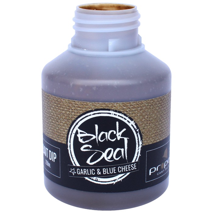 Proper Carp Baits Black Seal Hookbait Dip 250ml - Garlic & Blue Cheese