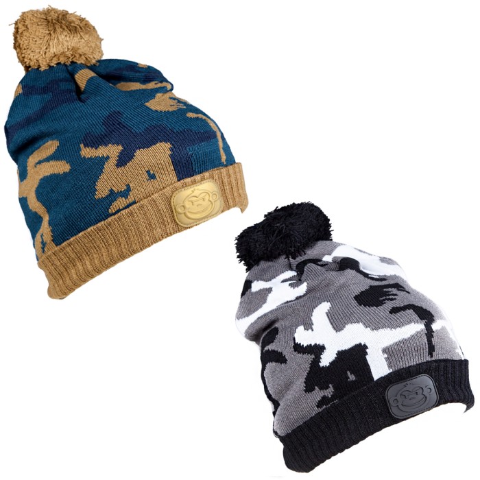 camo bobble hat