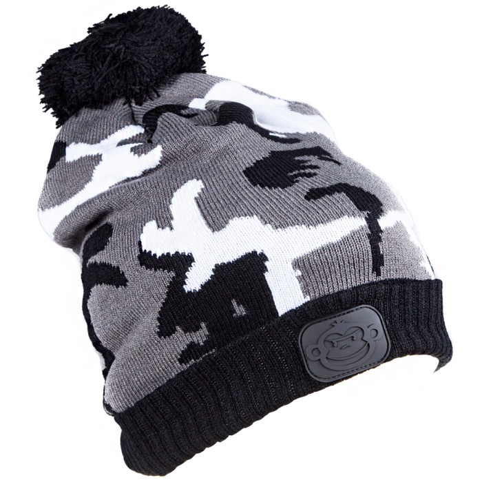 camo bobble hat