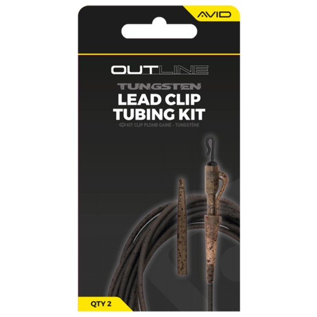 Avid Carp Outline Tungsten Lead Clip Tubing Kit