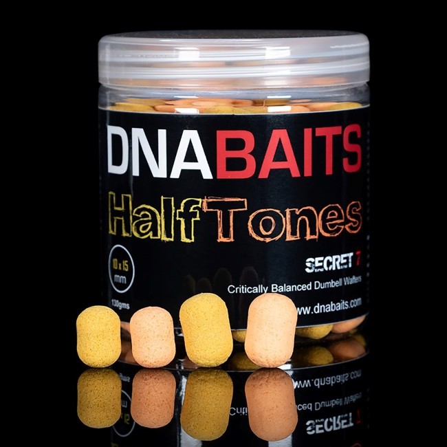 DNA Baits Fluoro Dumbell Wafters - Secret 7 Halftones Yellow / Orange Mixed