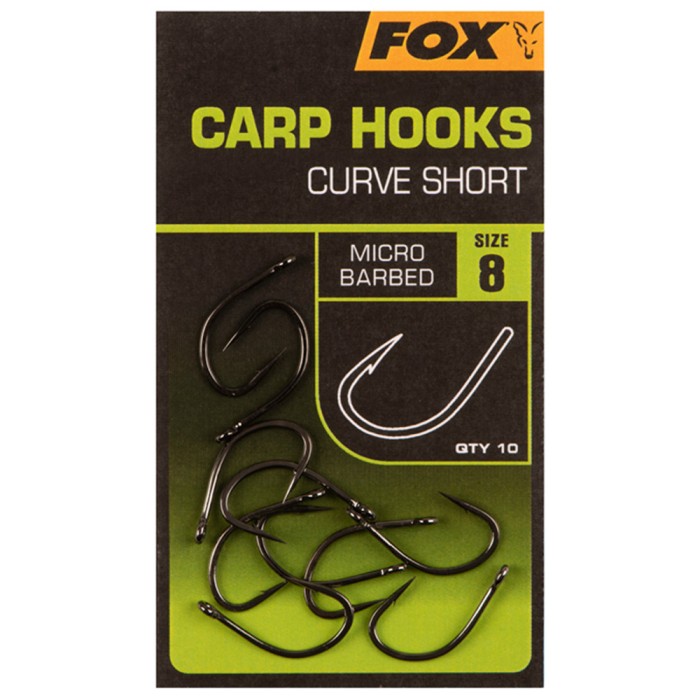 Fox Curve Shank Short Carp Hooks - Micro Barbed