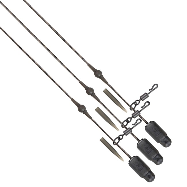 Fox Edges Naturals Heli-Clip Rigs 3 Piece - Copper Core