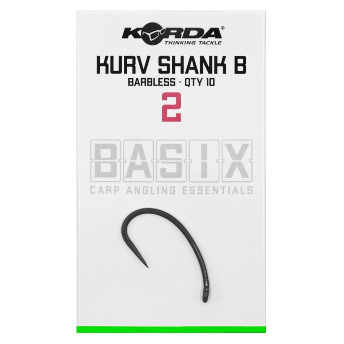Korda Basix Kurv Hooks - Barbless