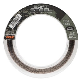 Fox Soft Steel Fleck Camo Leader 100m