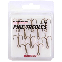 Kamasan Pike Trebles Barbed Hooks