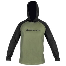 Korum Dri-Active Hooded Longsleeve T-Shirt