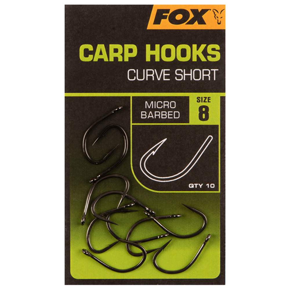 Fox Curve Shank Short Carp Hooks - Micro Barbed