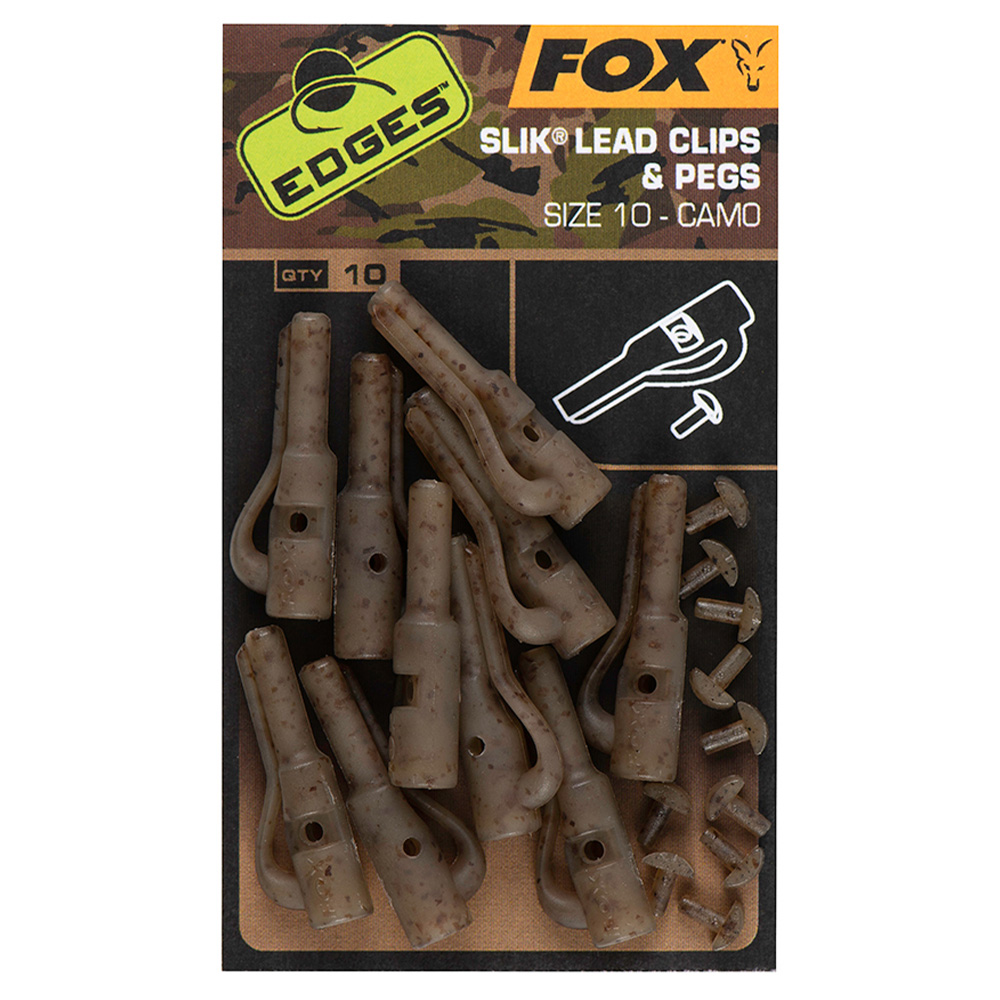 Fox Edges Camo Slik Lead Clip & Pegs - Subtle & Safe
