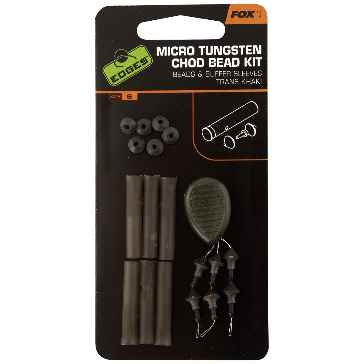 Fox Edges Tungsten Micro Chod Bead Kit
