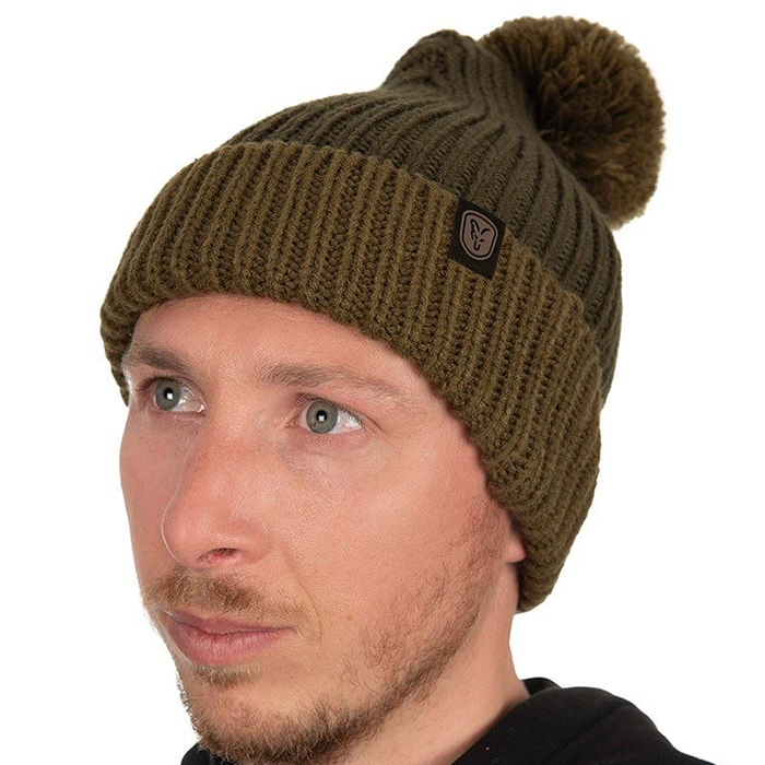 Fox Heavy Knit Olive Bobble Fishing Hat