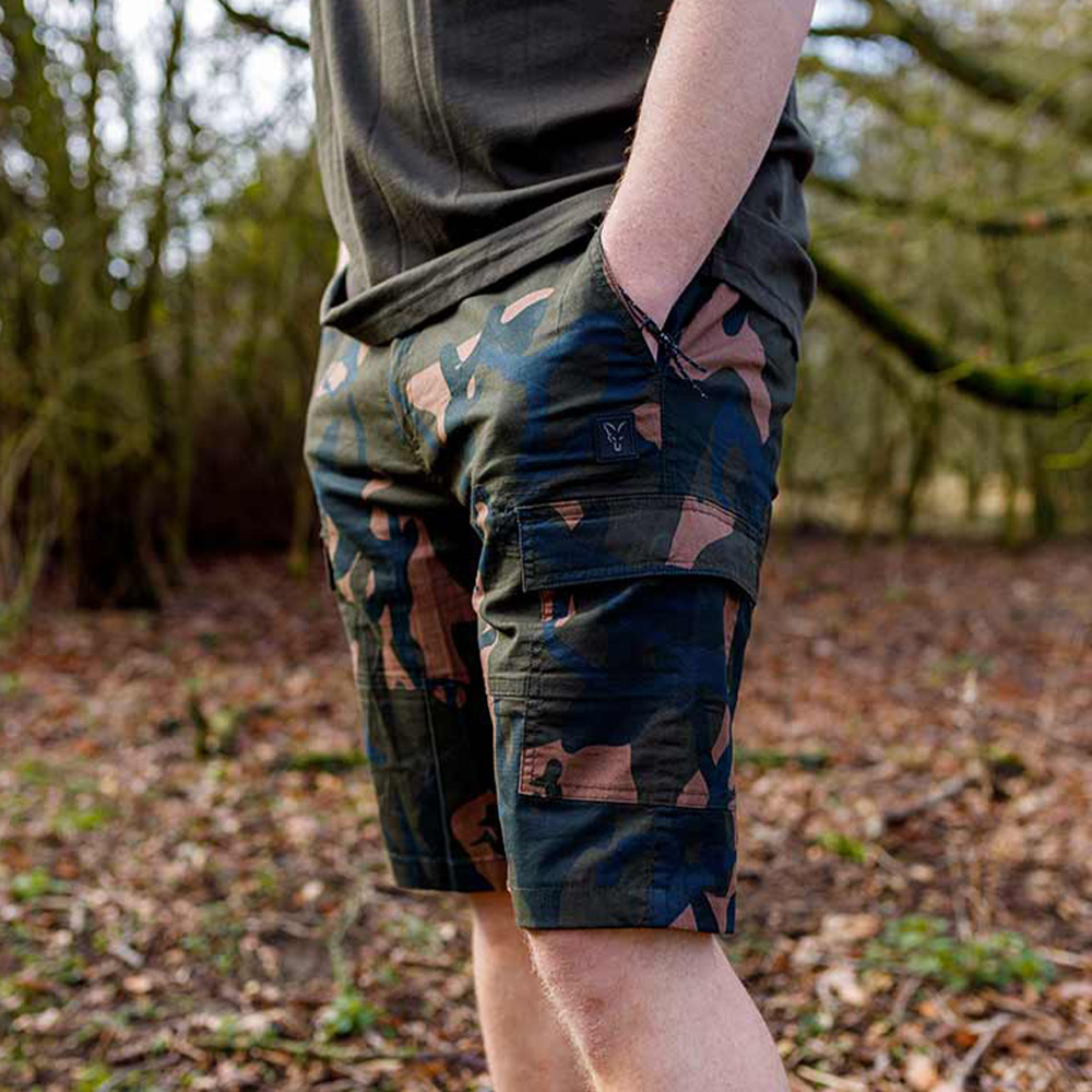 Fox Lightweight Camo Combat Shorts | Carp Fishing Shorts | Angling Direct