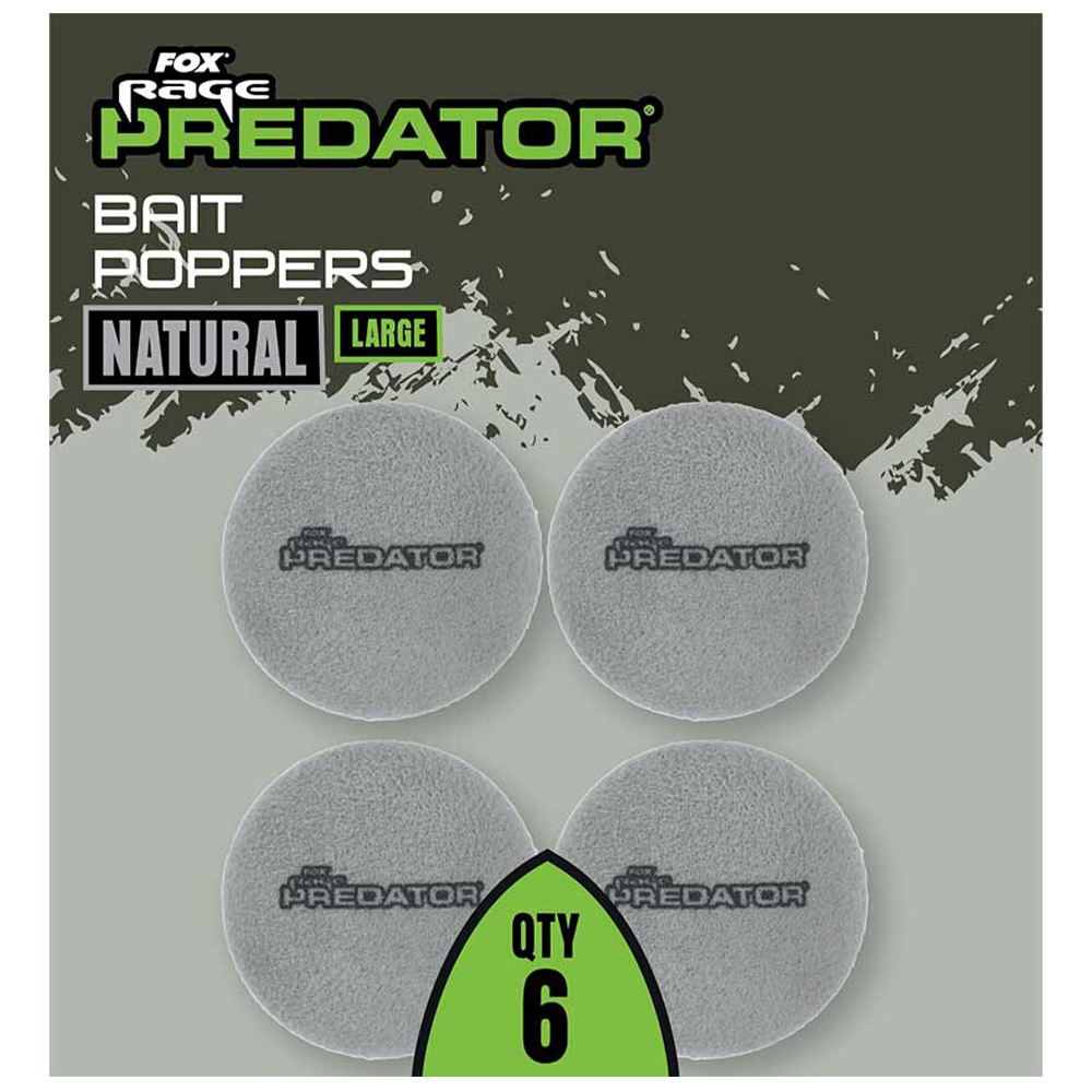 Fox Rage Predator Bait Poppers - Natural Grey