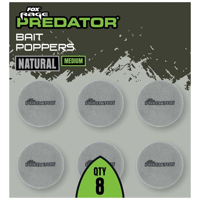 Fox Rage Predator Bait Poppers - Natural Grey