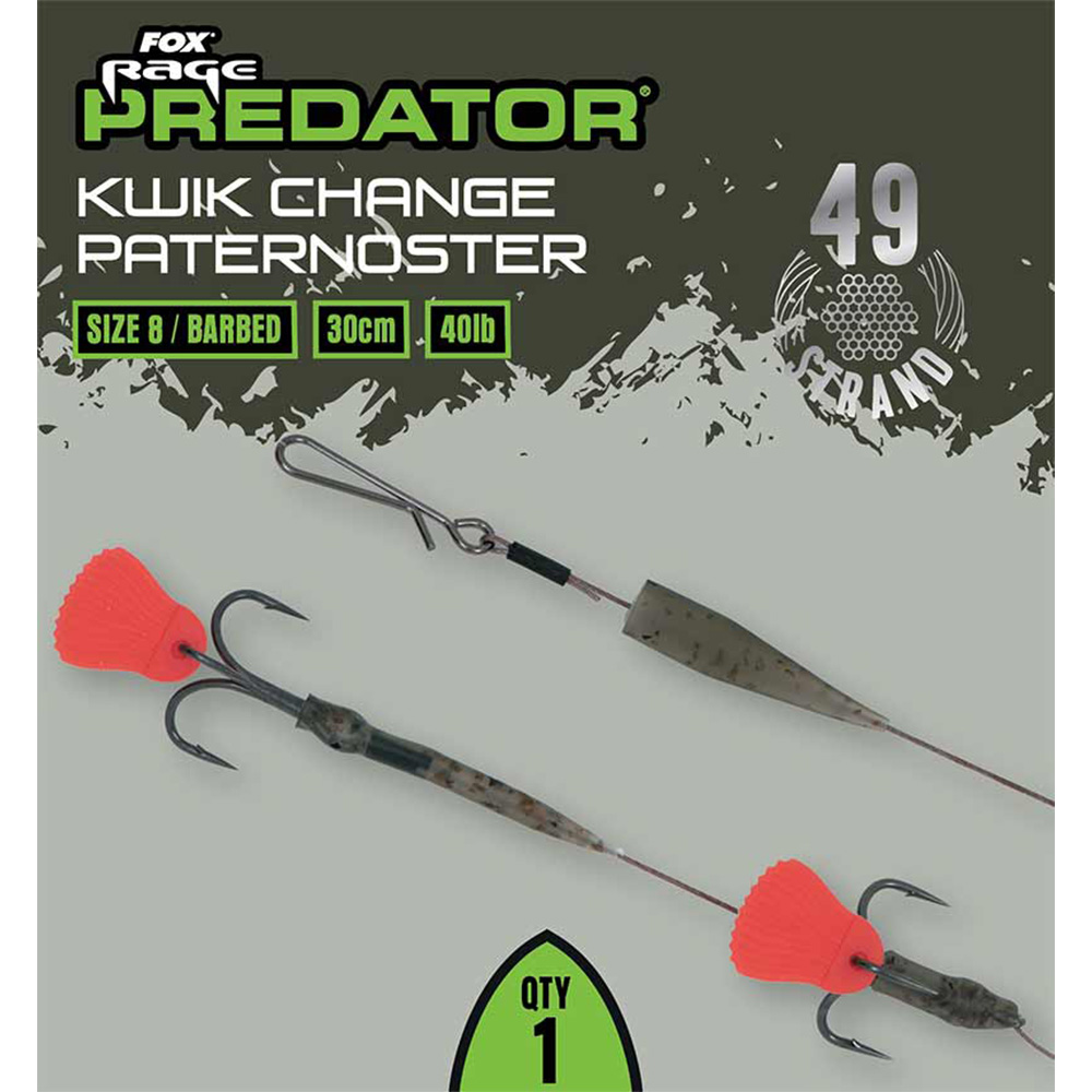 Fox Rage Predator Kwik Change Paternoster Trace 30cm