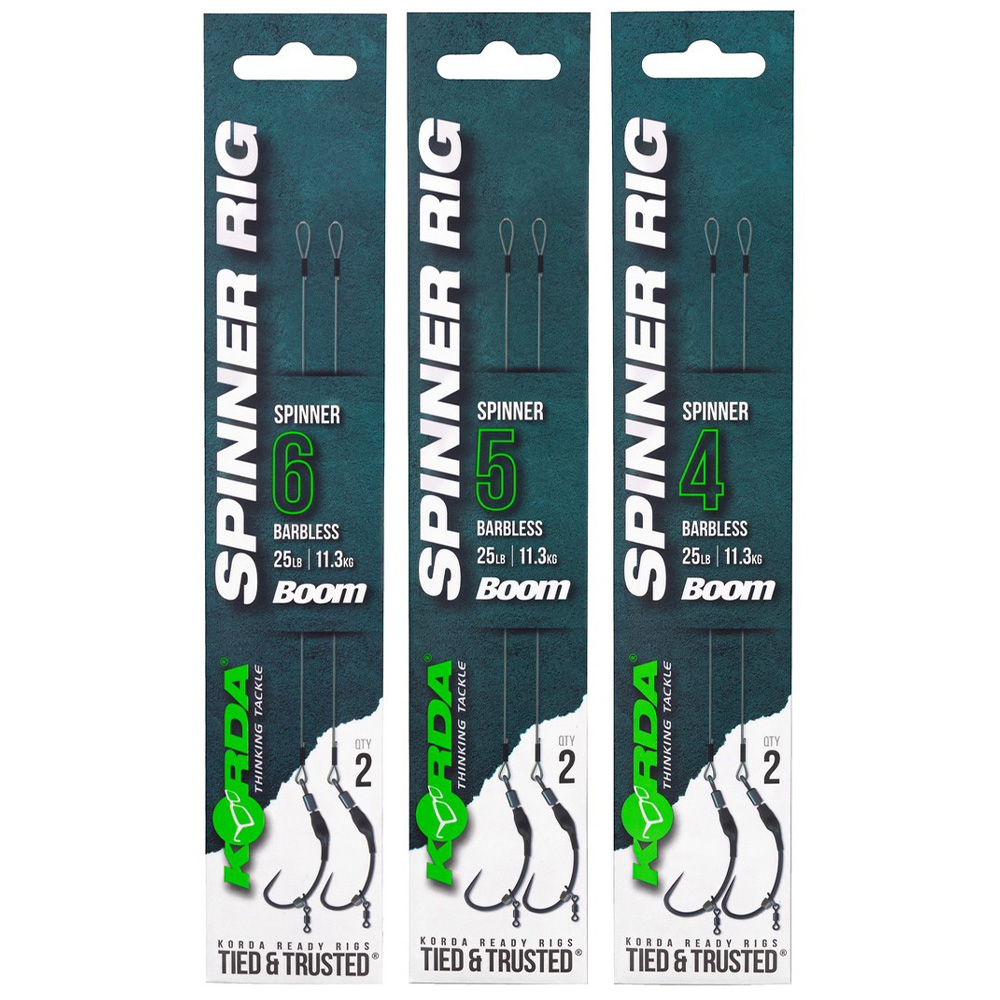 Korda Spinner Rig: 5.5" Boom & New Hook - Size 5 Available