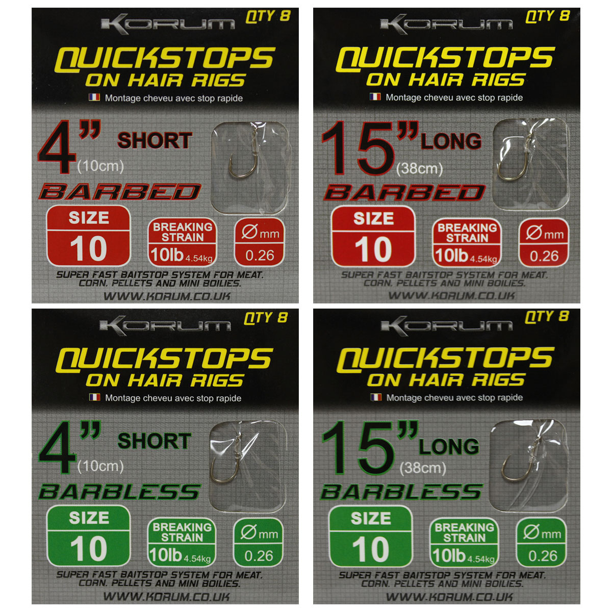 Korum Quickstops on Hair Rigs | Angling Direct