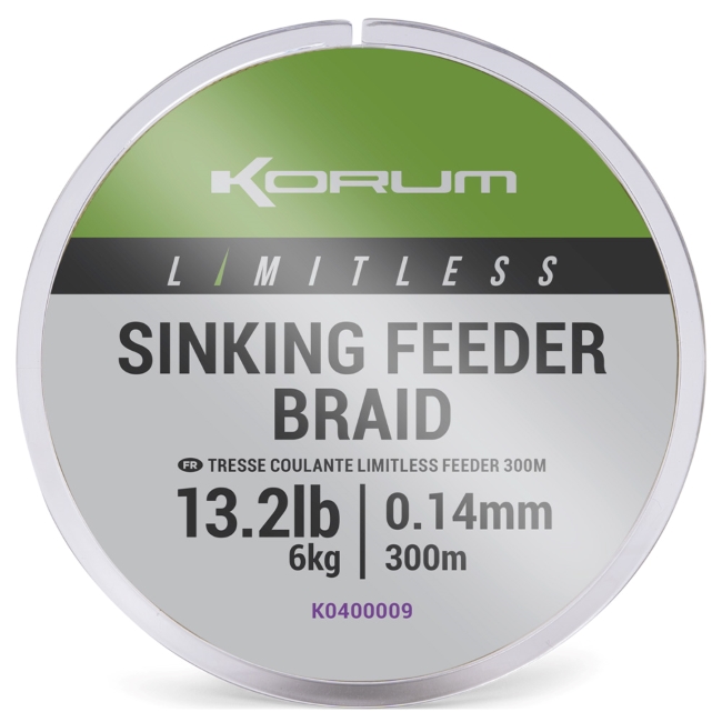 Korum Limitless Sinking Feeder Braid 300m
