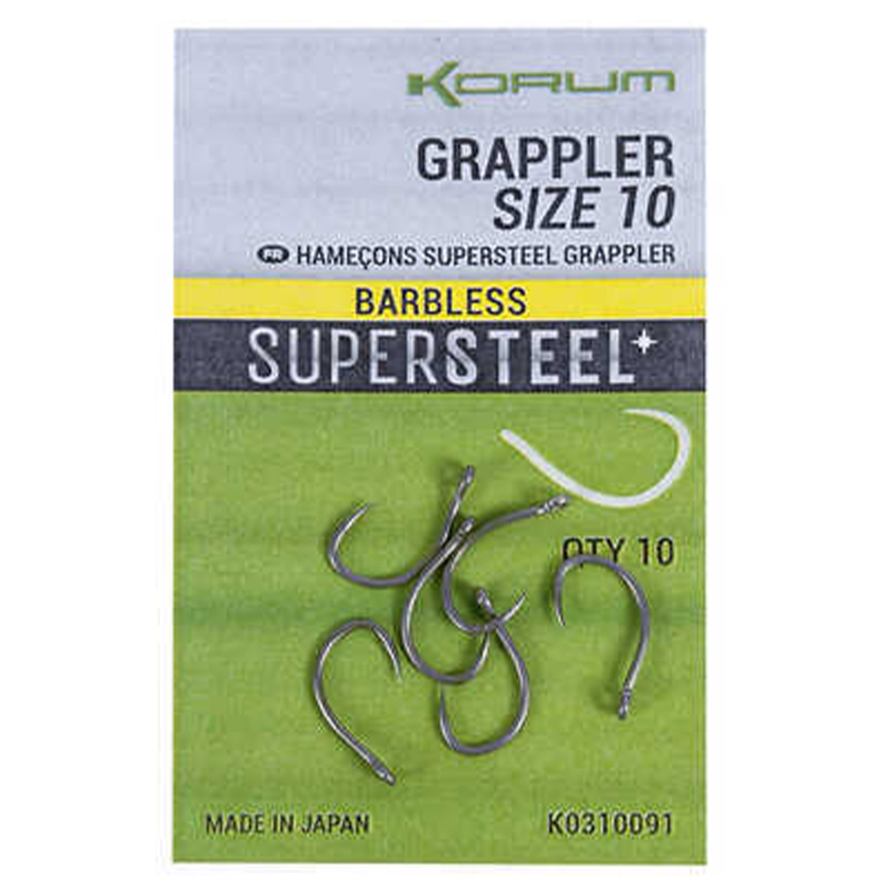 Korum Supersteel Grappler Hooks | Fishing Hooks | Angling Direct