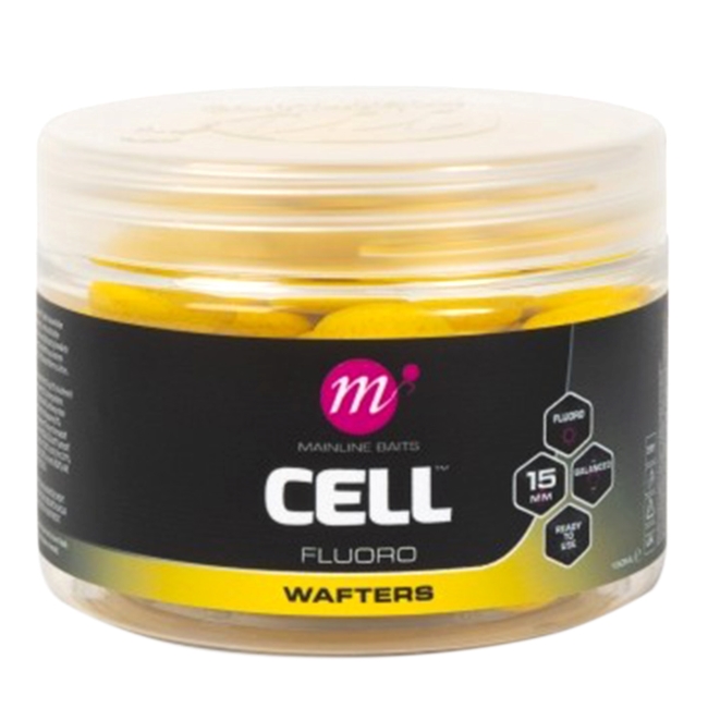 Mainline Cell Fluoro Wafters Yellow | Carp Fishing Bait | Angling Direct