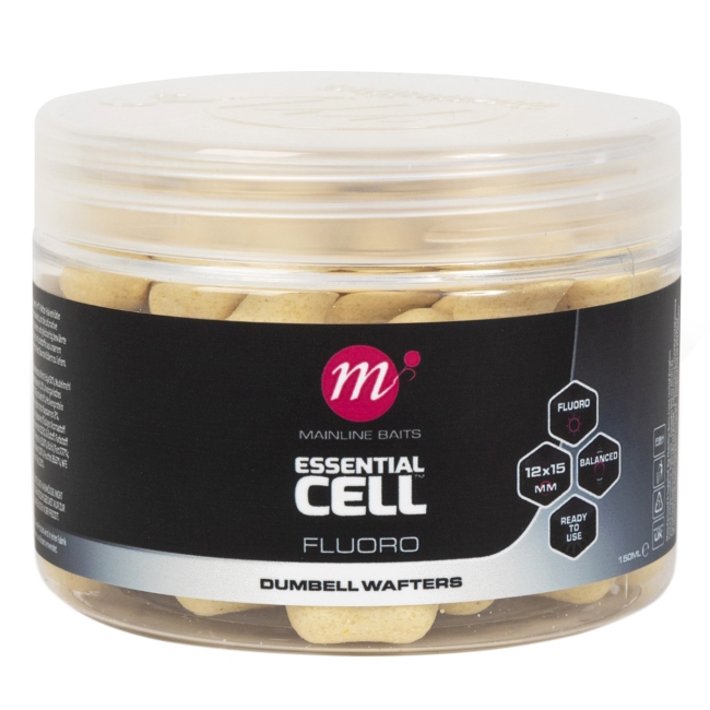 Mainline Essential Cell Fluoro Dumbell Wafters White | Carp Fishing ...