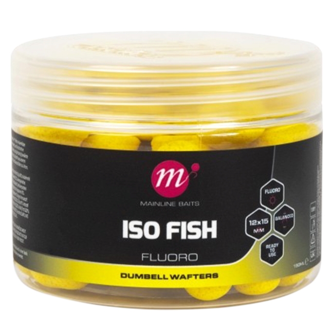 Mainline ISO Fish Fluoro Dumbell Wafters Yellow | Fishing Bait ...