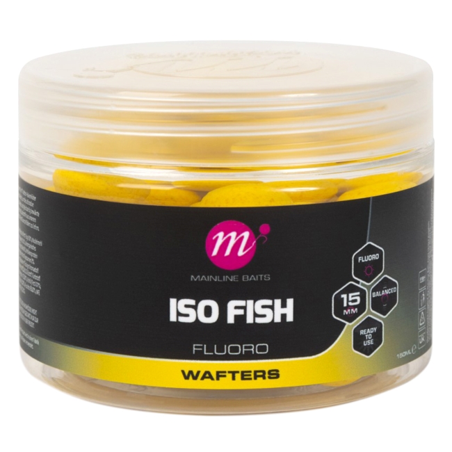 Mainline ISO Fish Fluoro Wafters Yellow | Fishing Bait | Angling Direct