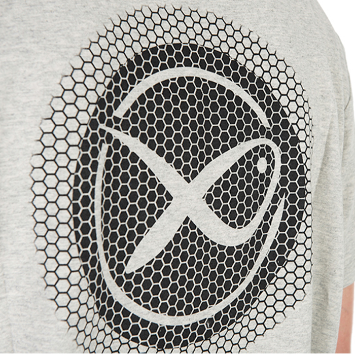 Matrix Large Logo Marl Grey / Lime Fishing T-Shirt