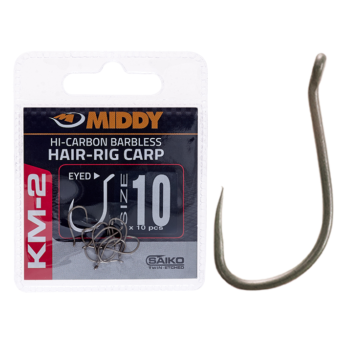 Middy KM-2 Hair-Rig Eyed Hooks