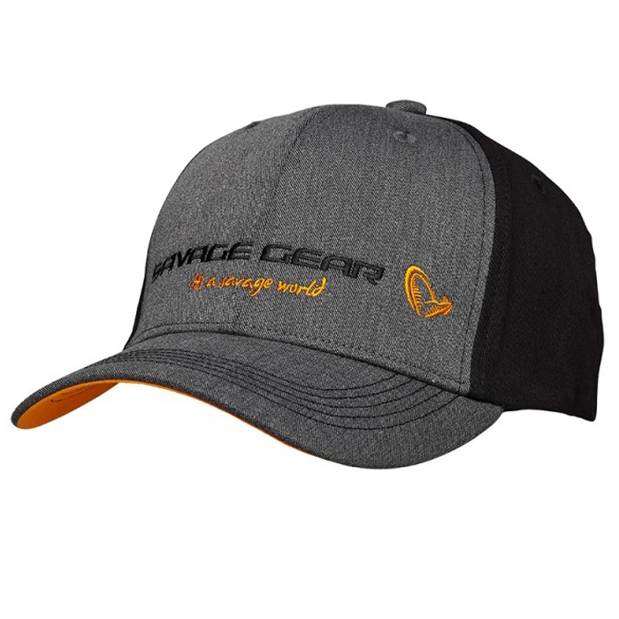 Savage Gear Strike Grey Melange Black Fishing Cap