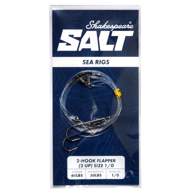 Shakespeare Salt 2-Hook Flapper Rig- 2 Up