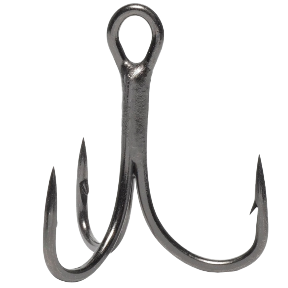 VMC 7554 2X-Strong Inline Black Nickel Treble Hooks - Barbed